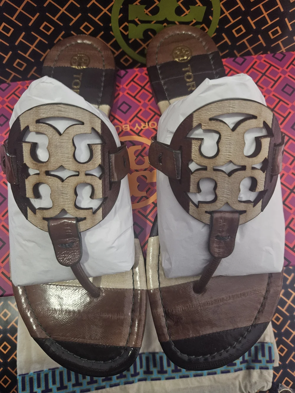 Tory Burch | Shoes | Tory Burch Miller Eel Leather Sadals In Neutral ...